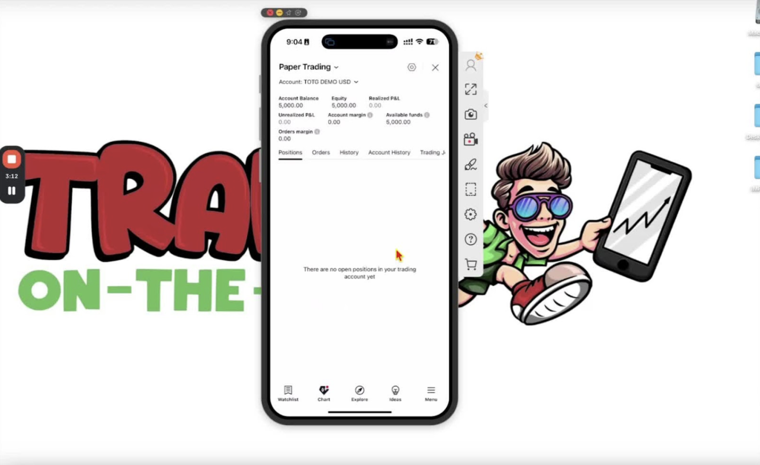 Step 7. Setting Up a Paper Trading Account on TradingView - Trader ON-THE-GO