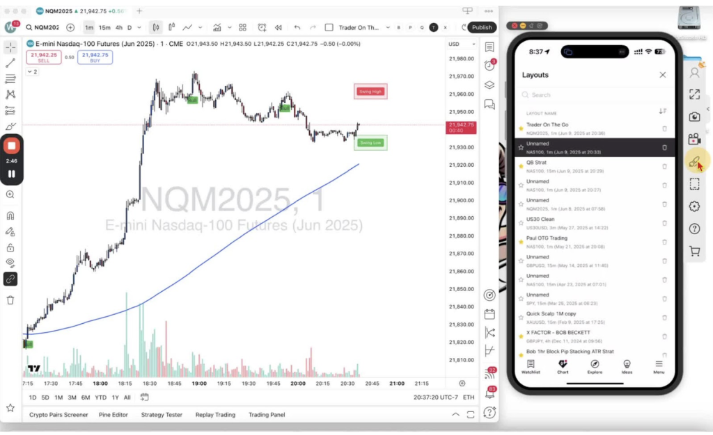 Step 5. Creating and Syncing a Trading Layout in TradingView - Trader ON-THE-GO