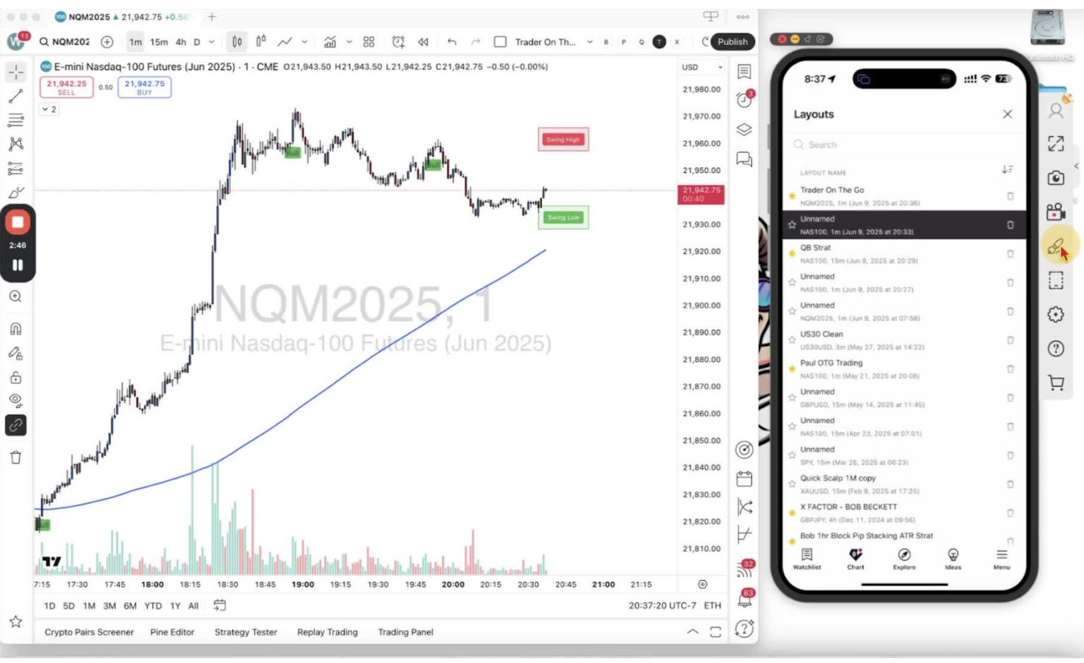 Step 5. Creating and Syncing a Trading Layout in TradingView - Trader ON-THE-GO